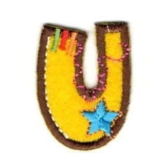 Motif Letter U. Iron on.