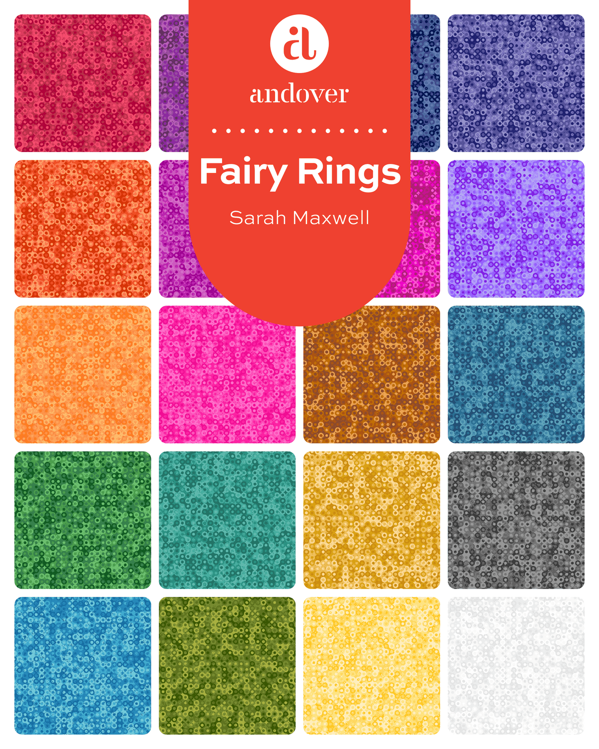 Andover Fabric Fairy Rings 10 Inch Square Pack