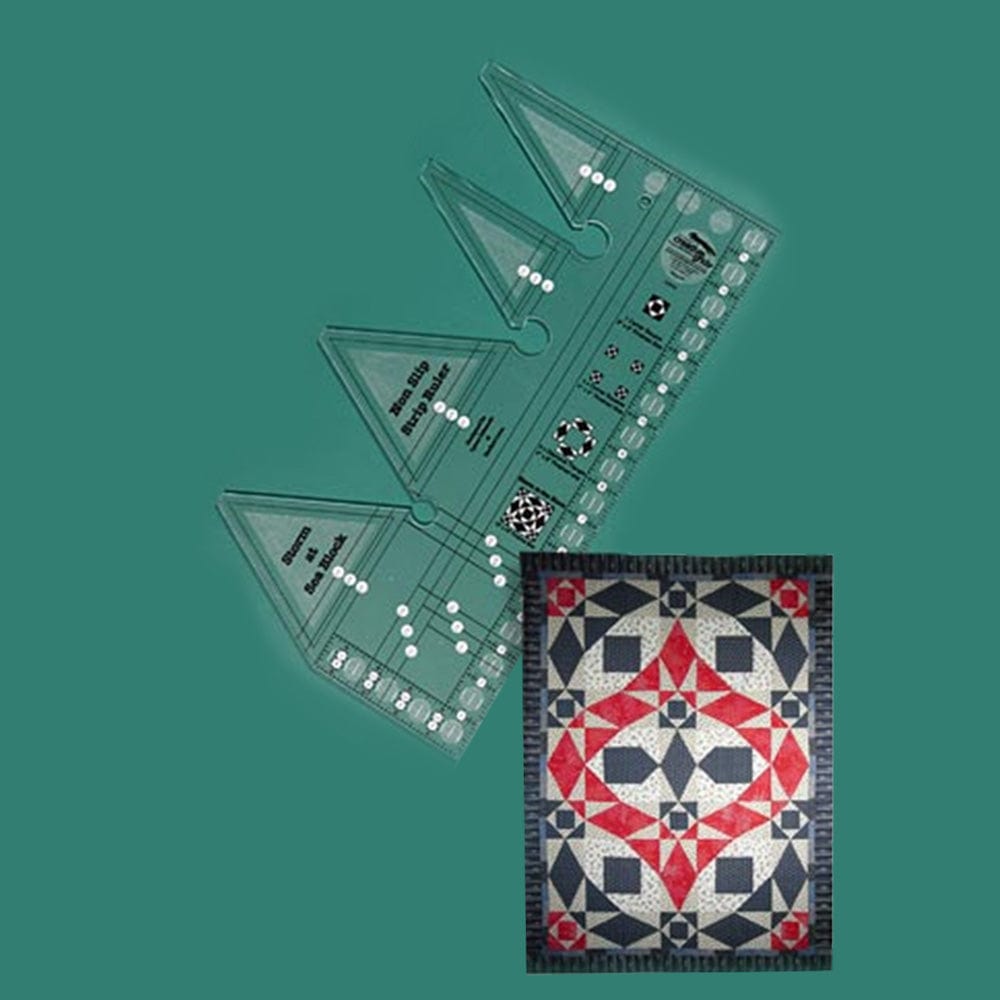 Creative Grids Non slip: Storm at Sea Strip Ruler: 16" x 16"