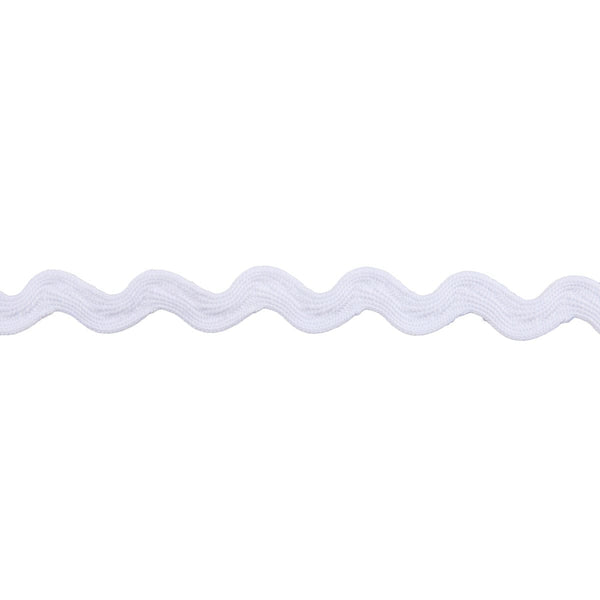 Polyester Ric Rac Trim: 14mm wide. White. Price per metre.
