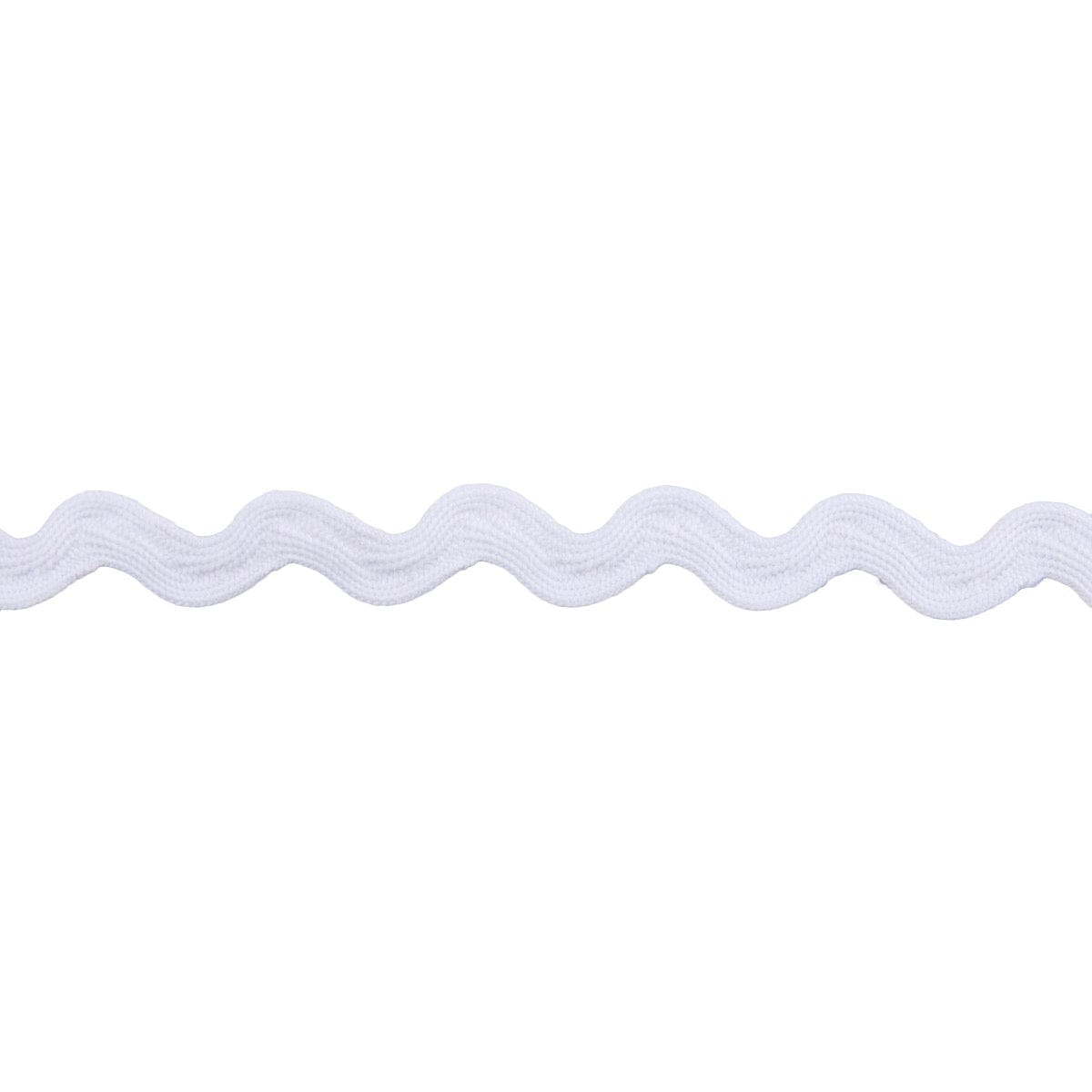 Polyester Ric Rac Trim: 14mm wide. White. Price per metre.