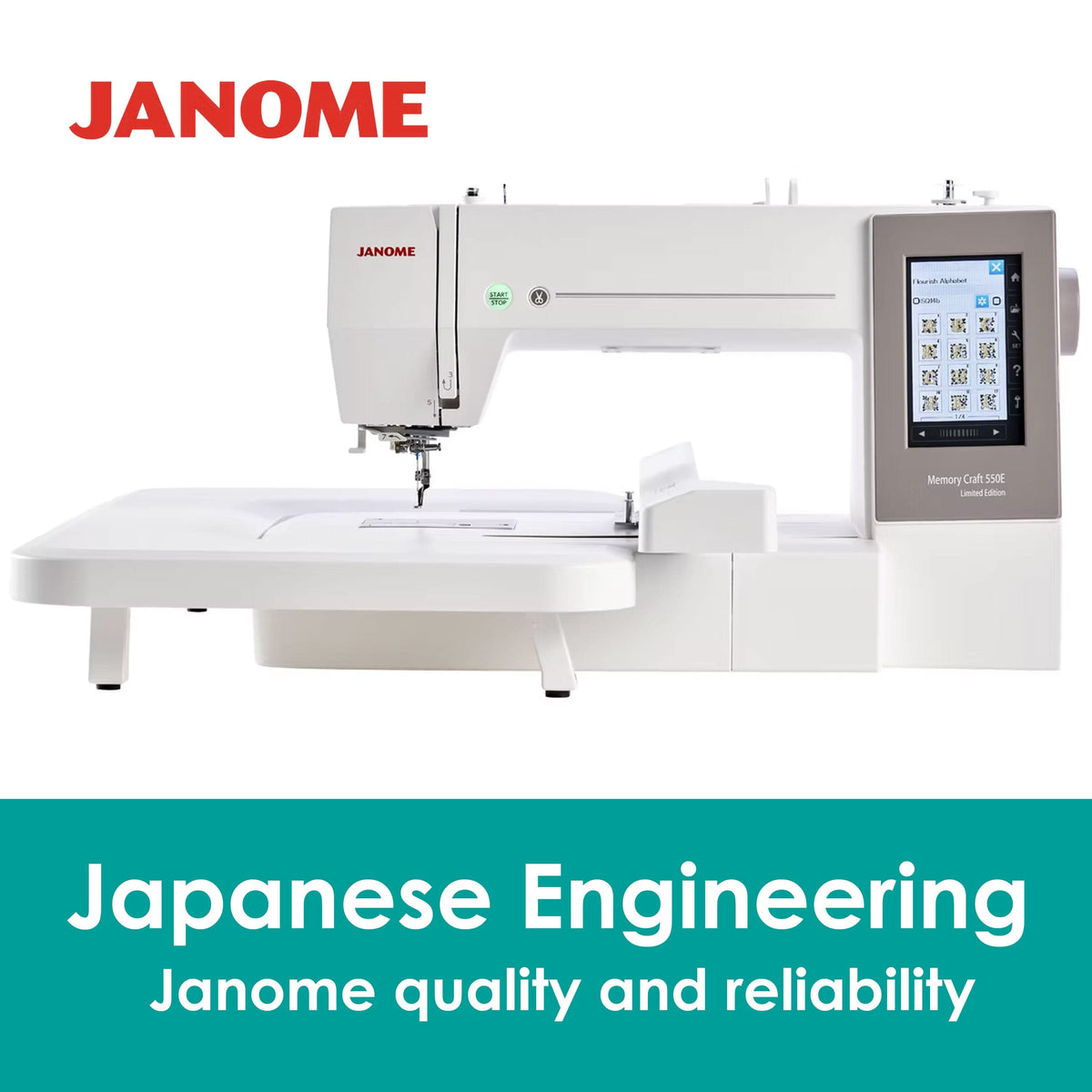 Janome Memory Craft 550E LE Embroidery Machine | The Sewing Studio