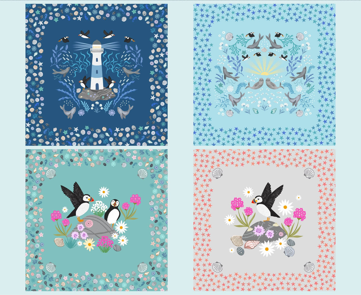 Lewis and Irene Puffin Rock Cushion Panel 36 x 44 inch Panel A900 ...