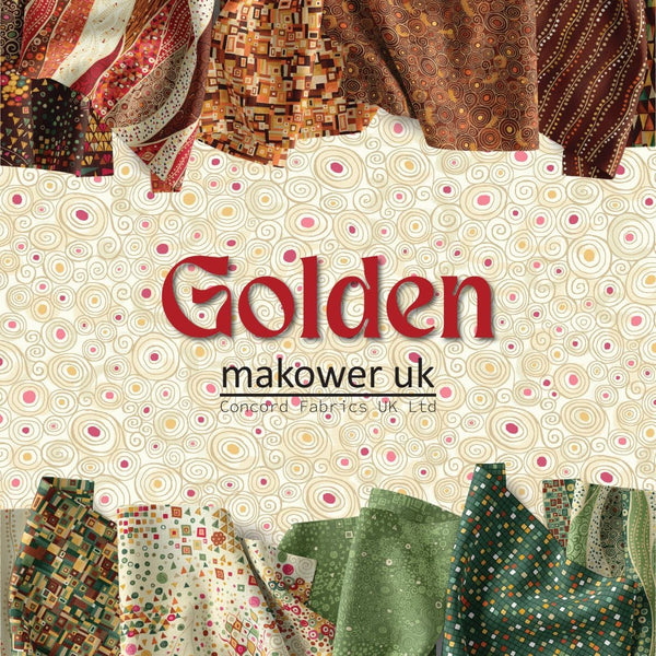 Makower Fabric Golden Metallic Strip Roll