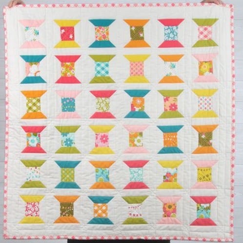 Free Pattern: Moda Mini Charm Pack Spools Mini Quilt