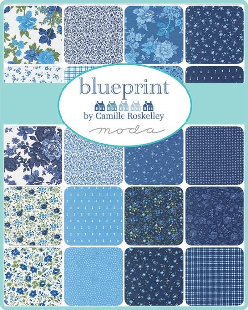 Moda Blueprint Mini Charm Pack – 2.5" Squares