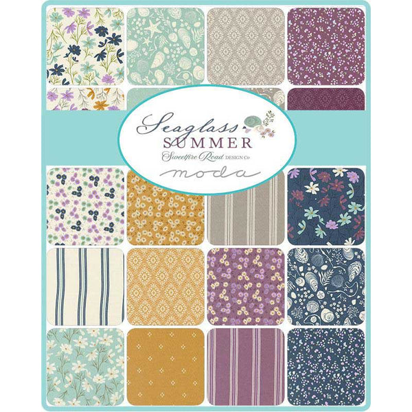 Moda Seaglass Summer Mini Charm 43180MC | Fabric Pre Cuts