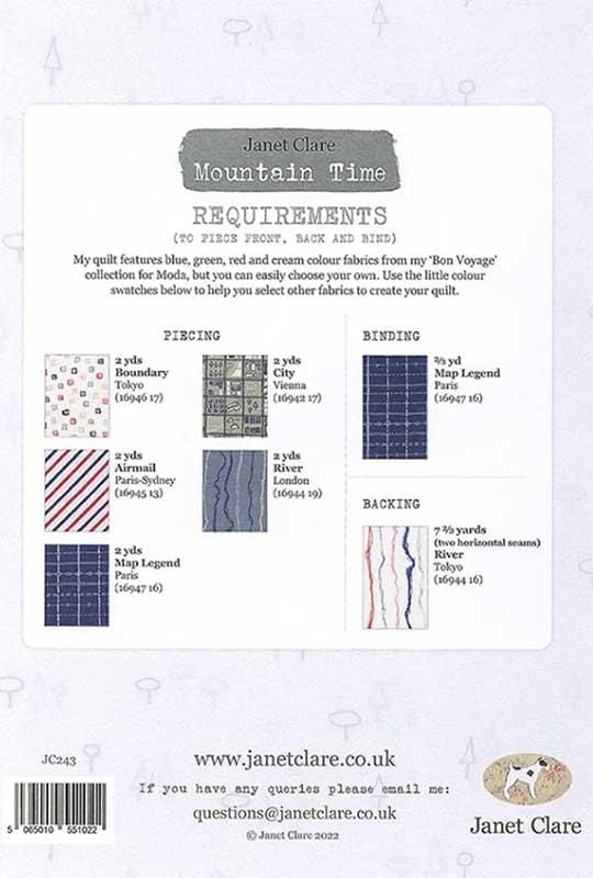 Buy Janet Clare Quilt Pattern Mountain Time