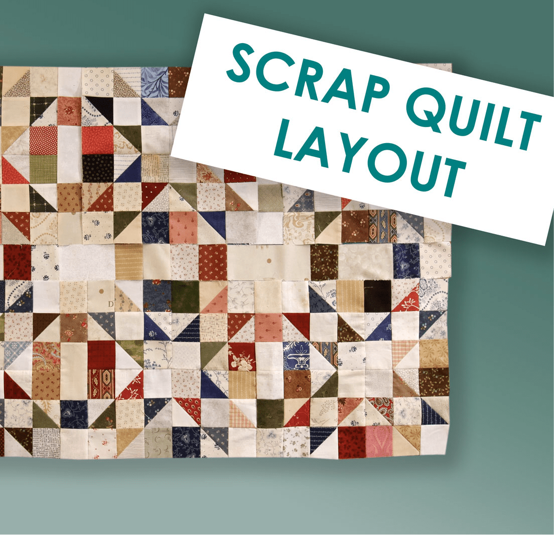 Jeanette's Scrappy Split Nine Patch Quilt Layout Download