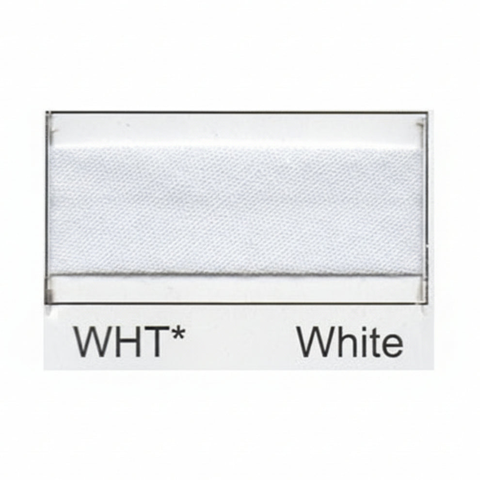 White Bias Binding 25mm x 2.5m | Double‑Fold Binding for Sewing & Quilting