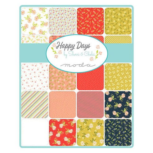 Moda Happy Days Fat Quarter Bundle | Fabric Pre Cuts