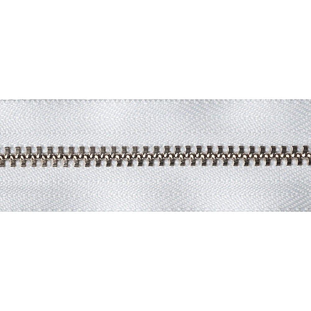 YKK Metal Trouser Zip 15cm / 6 inch: White (Colour 501)